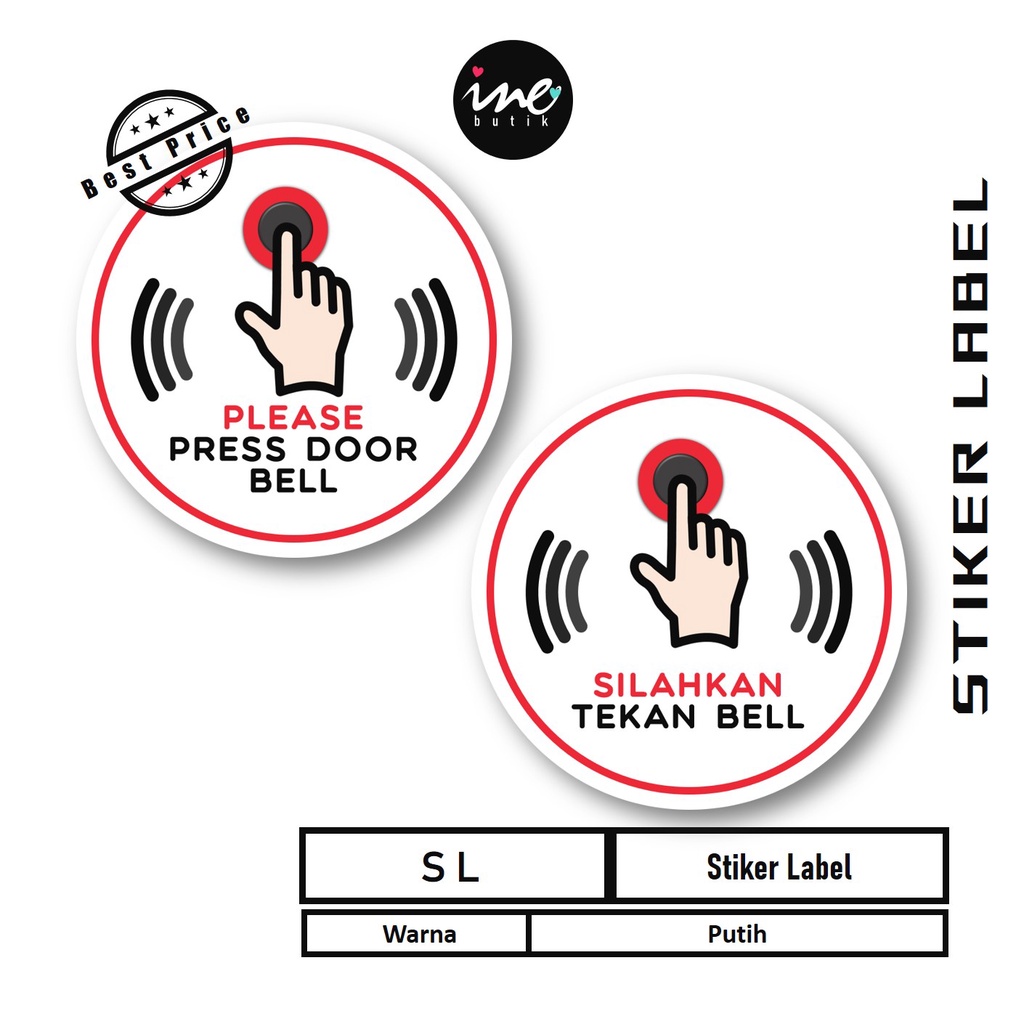 Bell PRESS STICKER | Door BELL PRESS STICKER | Shopee Philippines