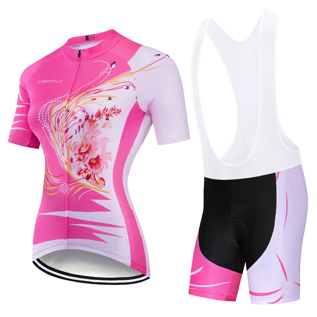 Cycling Women Sets Short Sleeve Jersey Pro Team Bicycle Outdoor Cycling ...