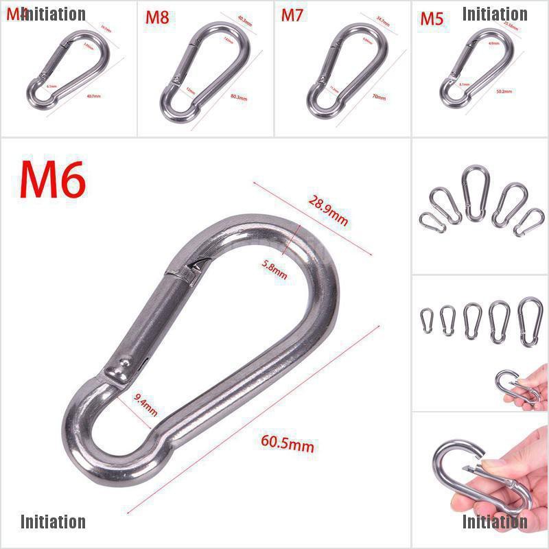 Clearance sale 304 Stainless Steel Spring Carabiner Snap Hook Keychain ...