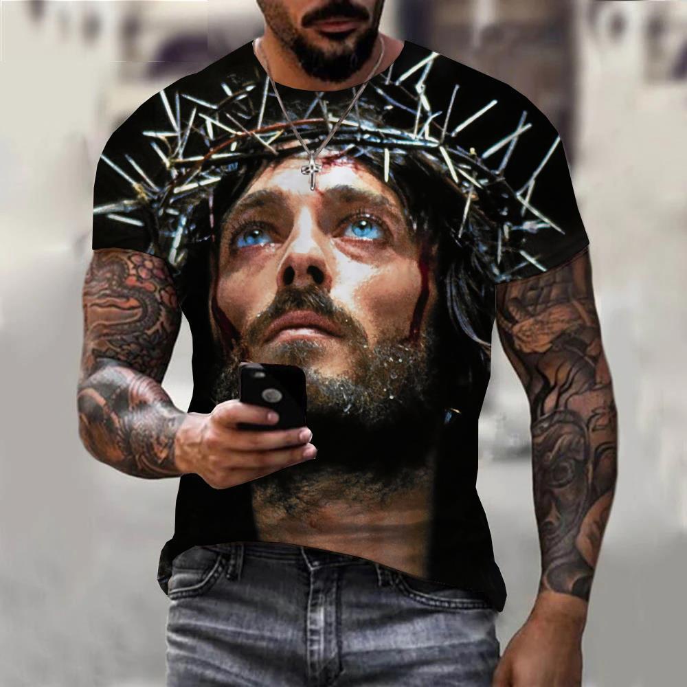 Jesus Christ 3d Print T Shirt Men Women Summer Fashion Casual Short