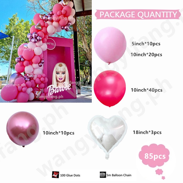 Princess Barbie Birthday Party Decoration Barbie Balloon Pink Baby ...
