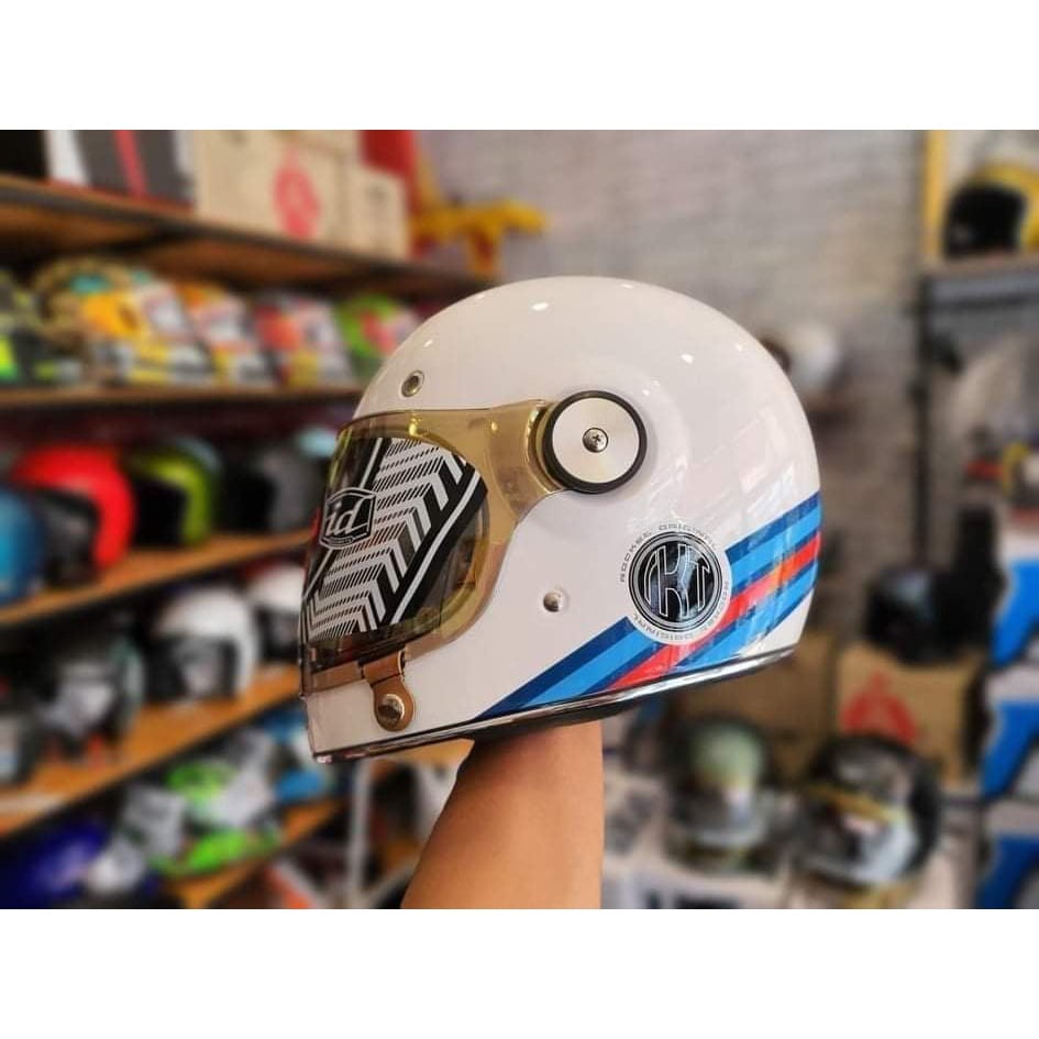 ID ROCKET HELMET CLASSIC WITH FREE BUBBLE SHIELD (FULL FACE) | Shopee ...