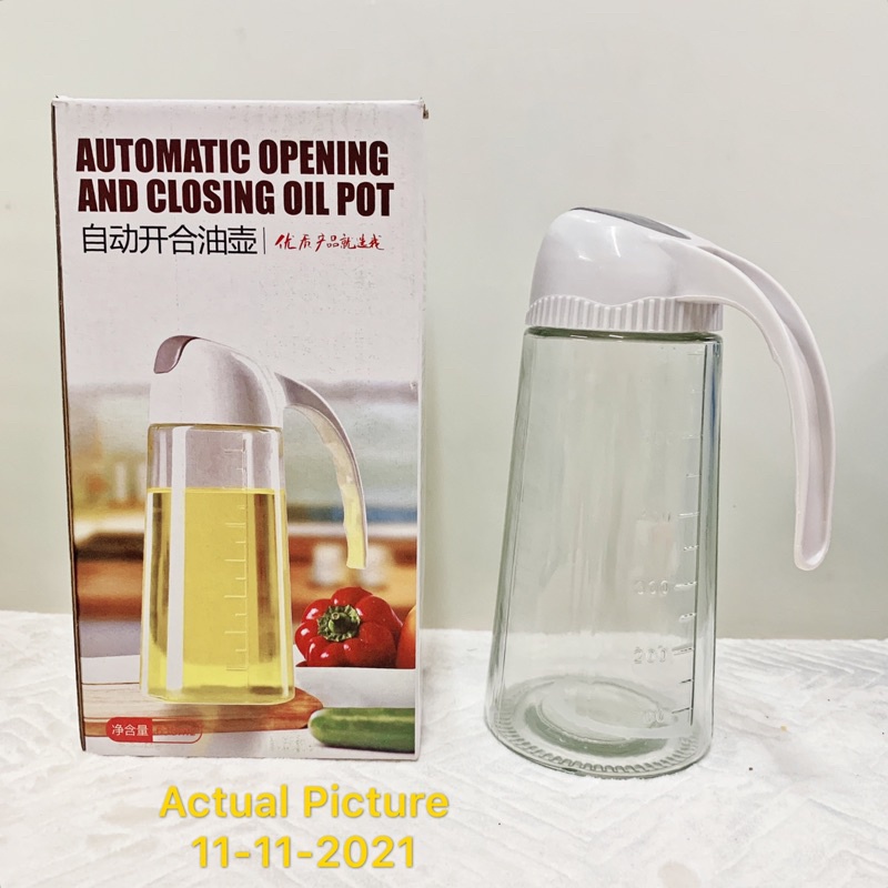 7.7 Sale|Auto Lid Oil Kitchen Thick Glass Oil Bottle Jar||Mantika ...