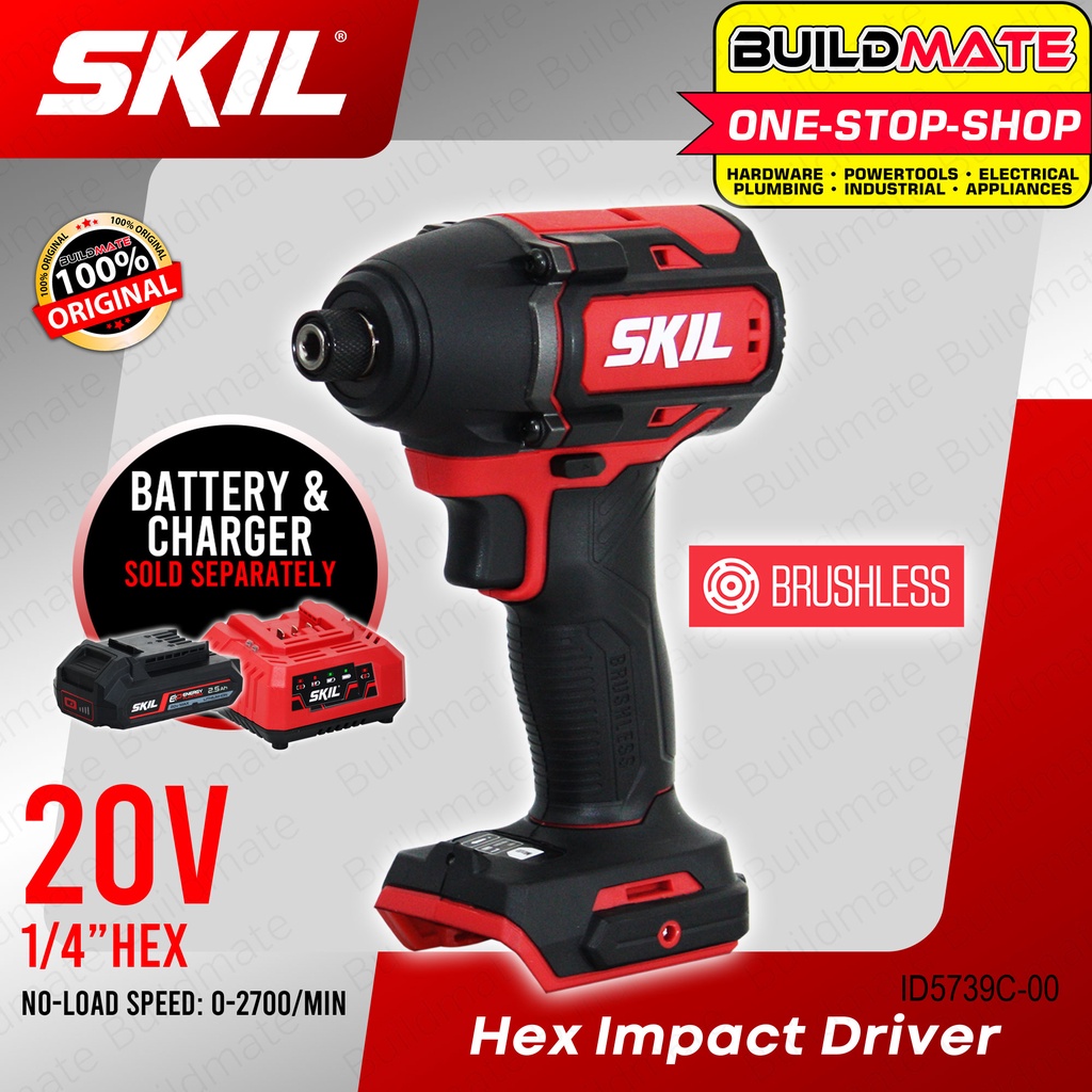 SKIL Cordless Hex Impact Drill / Driver 20V BL ID5739C-00 BARE UNIT ...