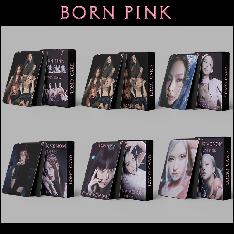 53pcs/box BLACKPINK Photocards Pink Venom Album LOMO Card LISA JENNIE ...
