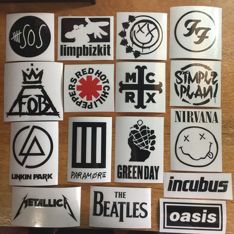 Rock Band Logo Stickers - Vinyl Sticker | Shopee Philippines