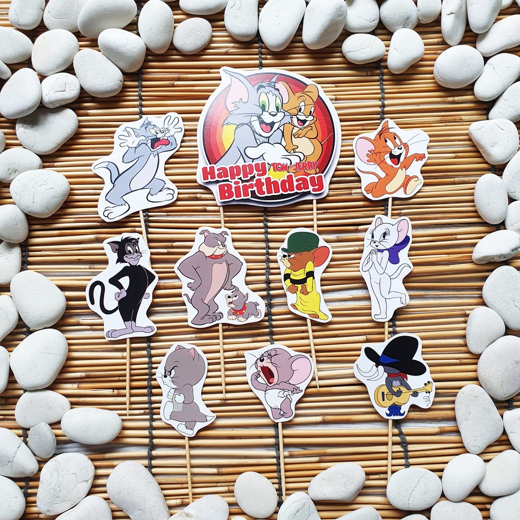 Tom & Jerry and Friends Cake Topper (10pcs) | Shopee Philippines
