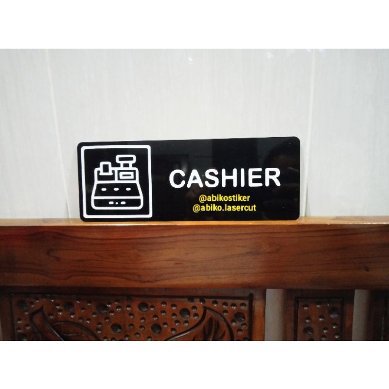 Acrylic Sign board - Acrylic cashier Sign board Size 8x22 cm - cashier ...