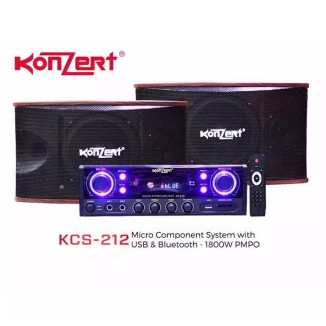 Konzert KCS-212 Micro Component System ( 1800 Watts PMPO ) | Shopee ...