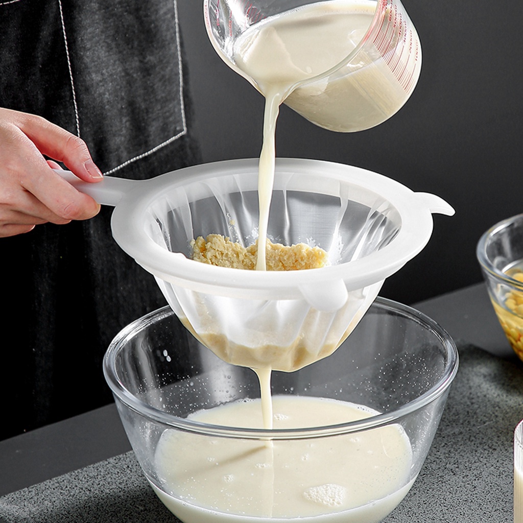 100/200/300/400Mesh Micron Kitchen Tea Filter Soy Milk Strainers Nut ...