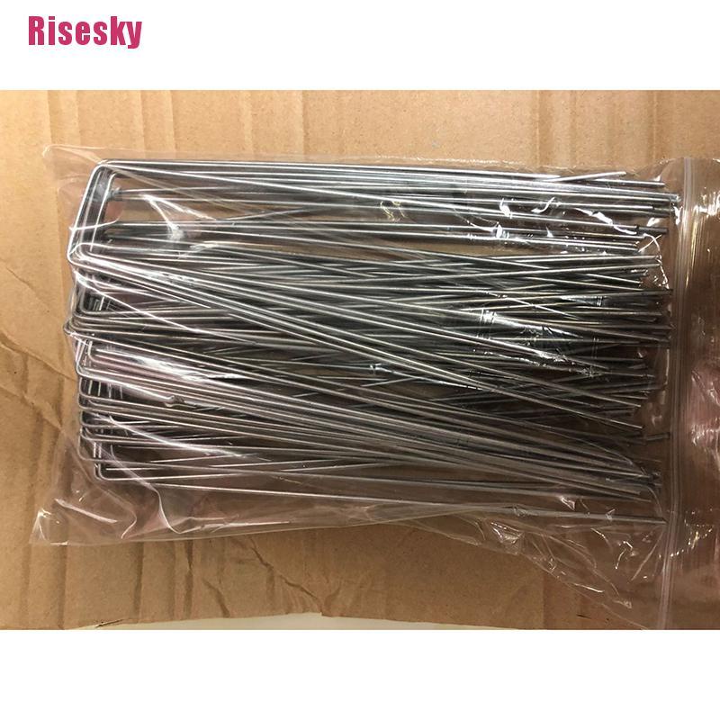 Risesky@ 50X Pieces Camping Awning Canopy Tent U Shape Pins Pegs Stakes ...