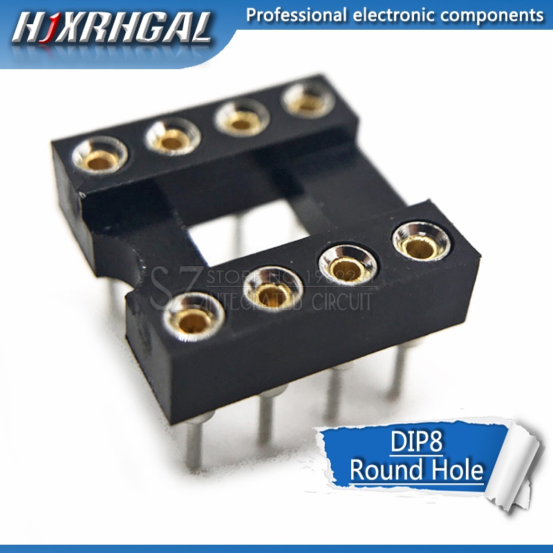20pcs DIP-8 Round Hole 8 Pins 2.54MM DIP DIP8 IC Sockets Adaptor Solder ...