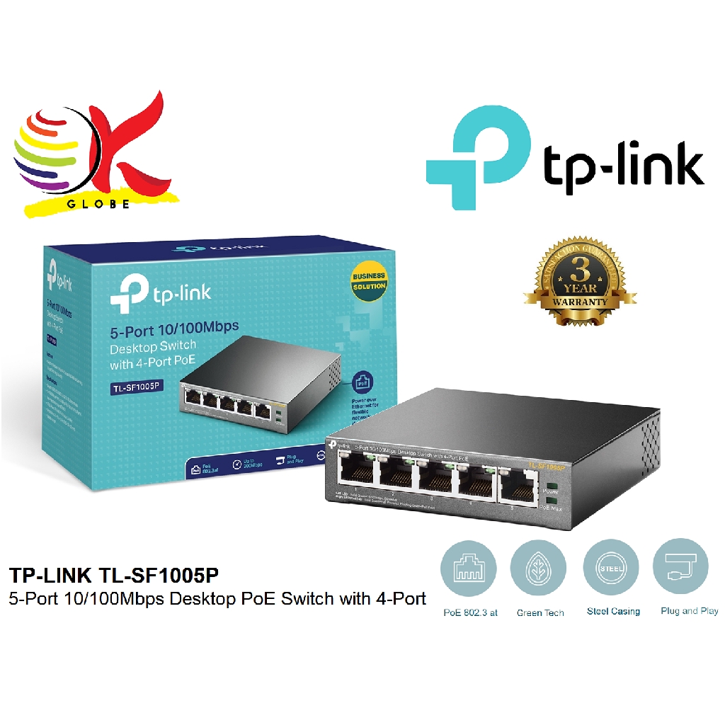 TP-LINK TL-SF1005P 5-PORT / TL-SF1008P 8-PORT 10/100MBPS DESKTOP POE ...