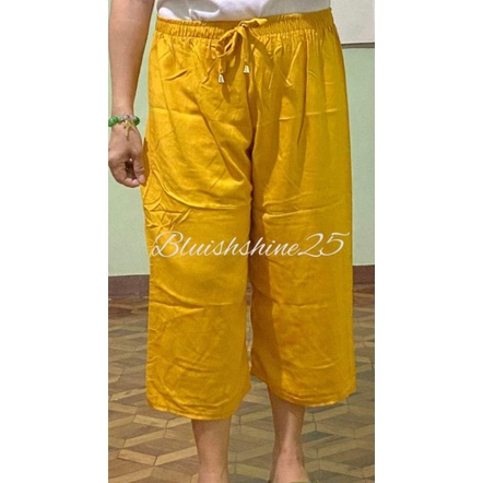 CHALLIS SQUARE PANTS FIT UP TO LARGE (below the knee) | Shopee Philippines