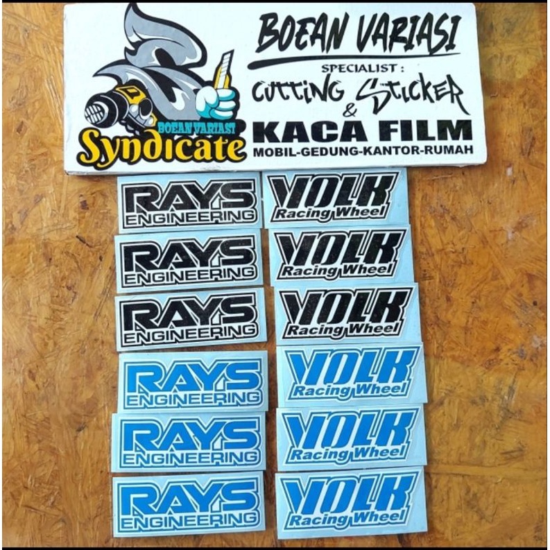 Rays VOLK Racing wheel car rim Cutting stickers | Shopee Philippines