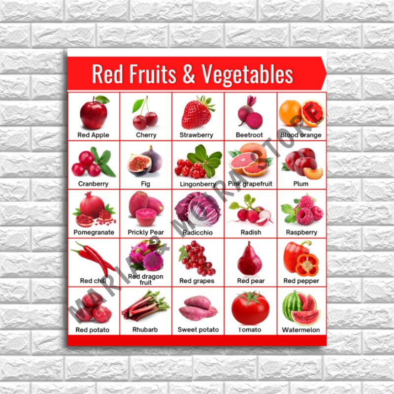 A4 Laminated Educational Wall Charts | Citrus and Dry Fruits Name ...