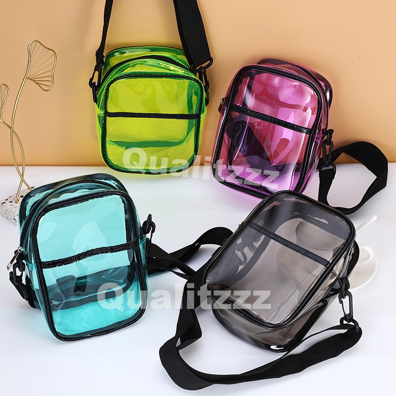 PVC Unisex Transparent Sling Bag Sports Shoulder Bag | Shopee Philippines