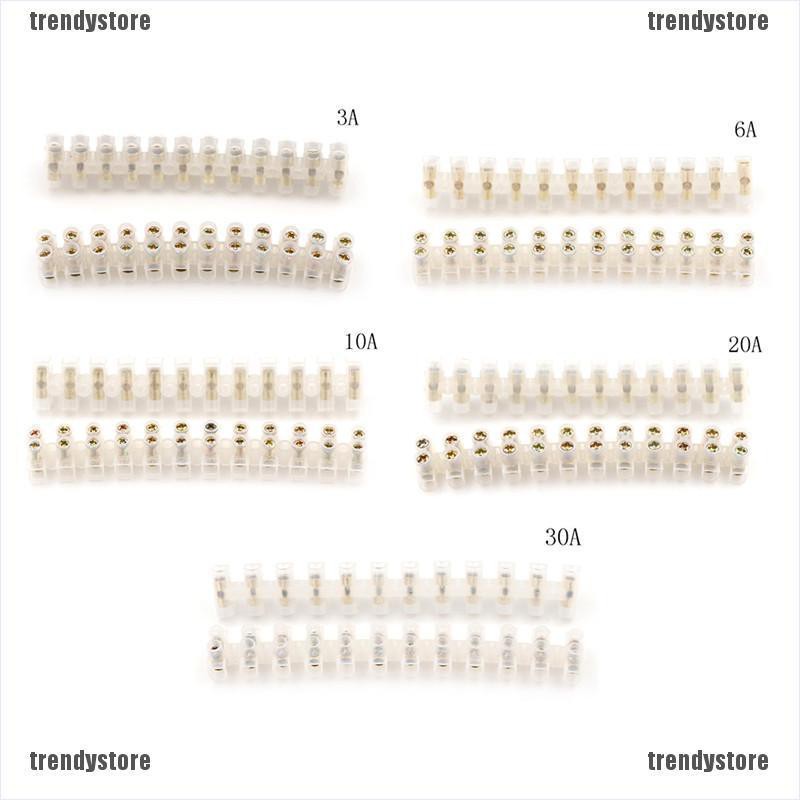 Tre 2pcs Screw Terminal Barrier Connector Electrical Wire Connection ...