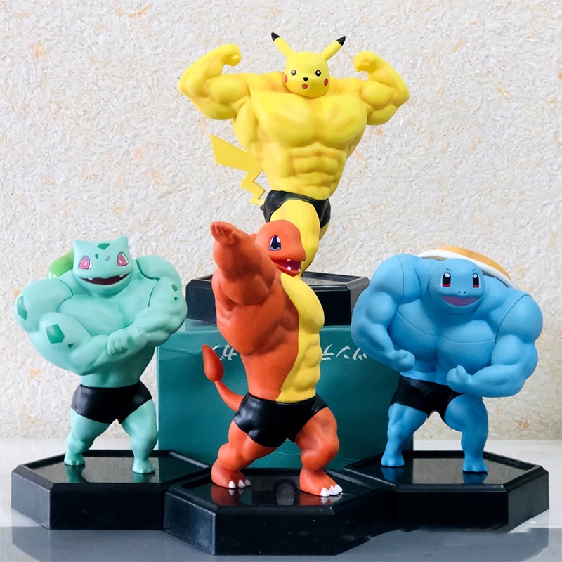 New in Stock Pokémon GO Muscle Man Pikachu Bulbasaur Squirtle ...