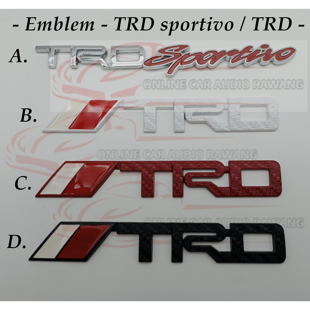Rear Emblem Logo Badge Universal Emblem Logo - TRD Sportive TRD without ...