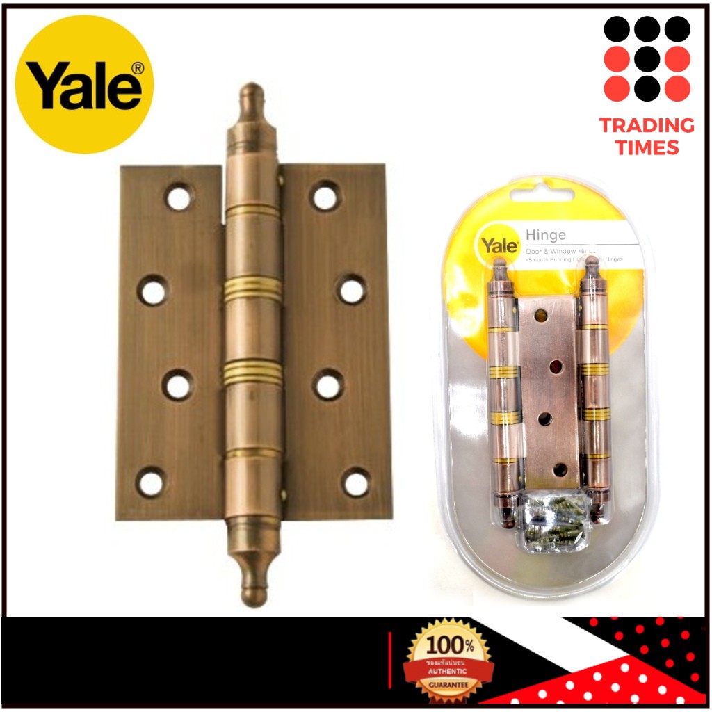 YALE HI-AC43 Hinges 4X3 Inch Copper Black Colour Twin Pack | Shopee ...