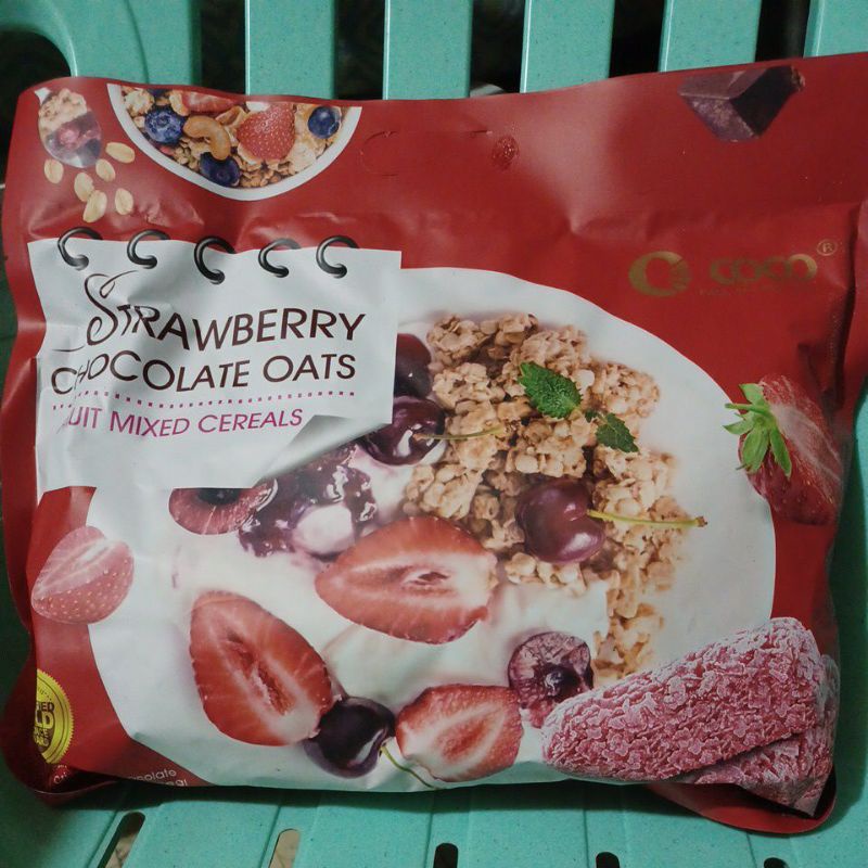 Coco STRAWBERRY Chocolate Oats Fruit Mixed Cereals! 400g | Shopee ...