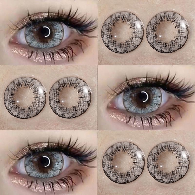 Mill Creek Contact Lenses Floral Grey Soft Lenses Natural Eye Contact ...