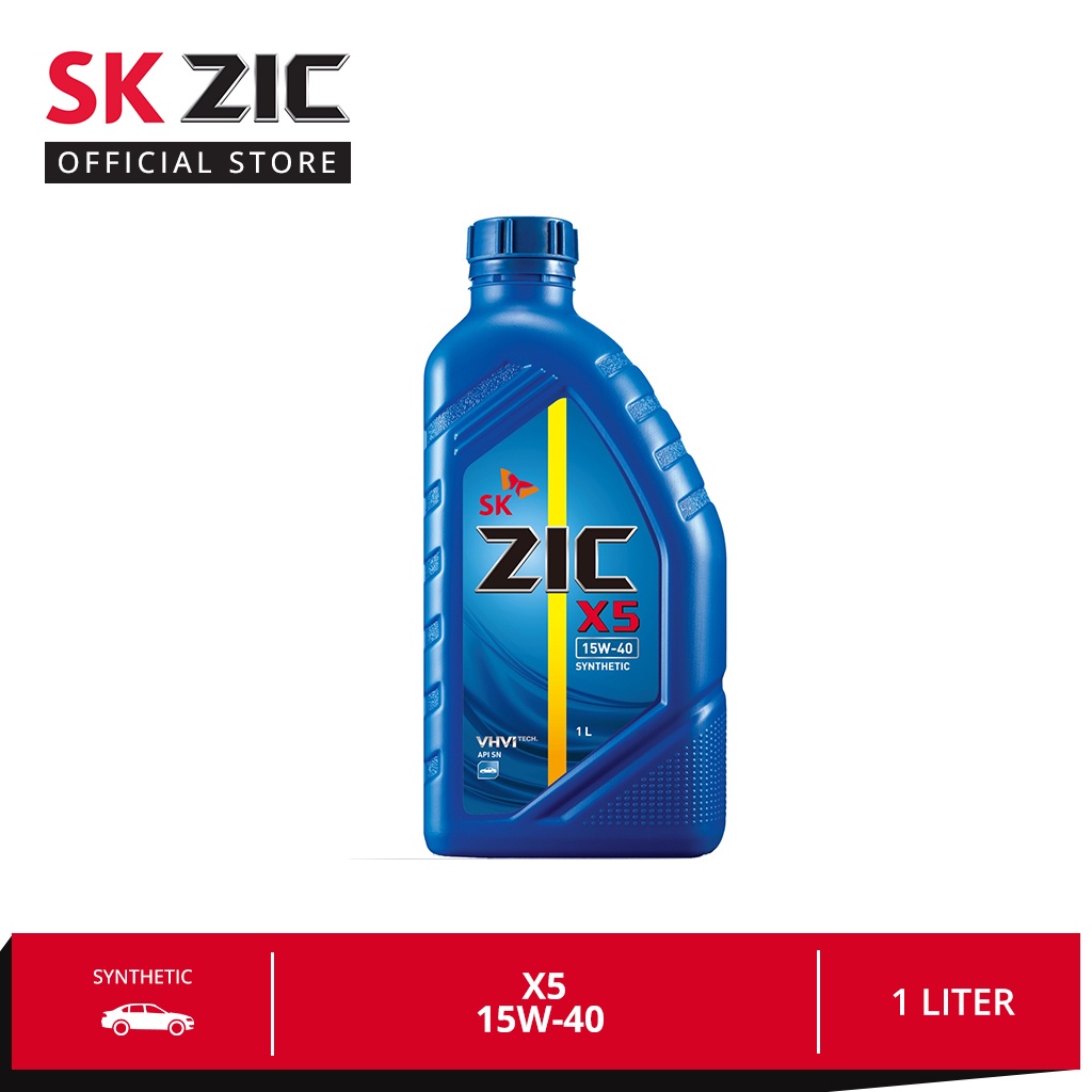 SK ZIC X5 15W-40 Synthetic Engine Oil For Gasoline / CNG LPG Engines 1 Liter | Shopee Philippines