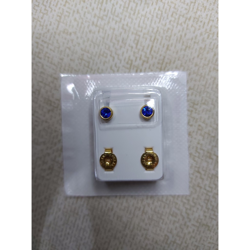 ORIGINAL Baby Safe Caflon Stud Earrings Round Gold Birthstone ...