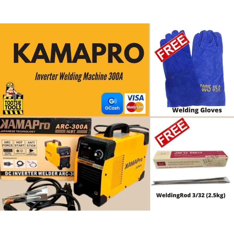 KAMAPRO Inverter Welding Machine 300A With FREE Welding Rod and Welding ...