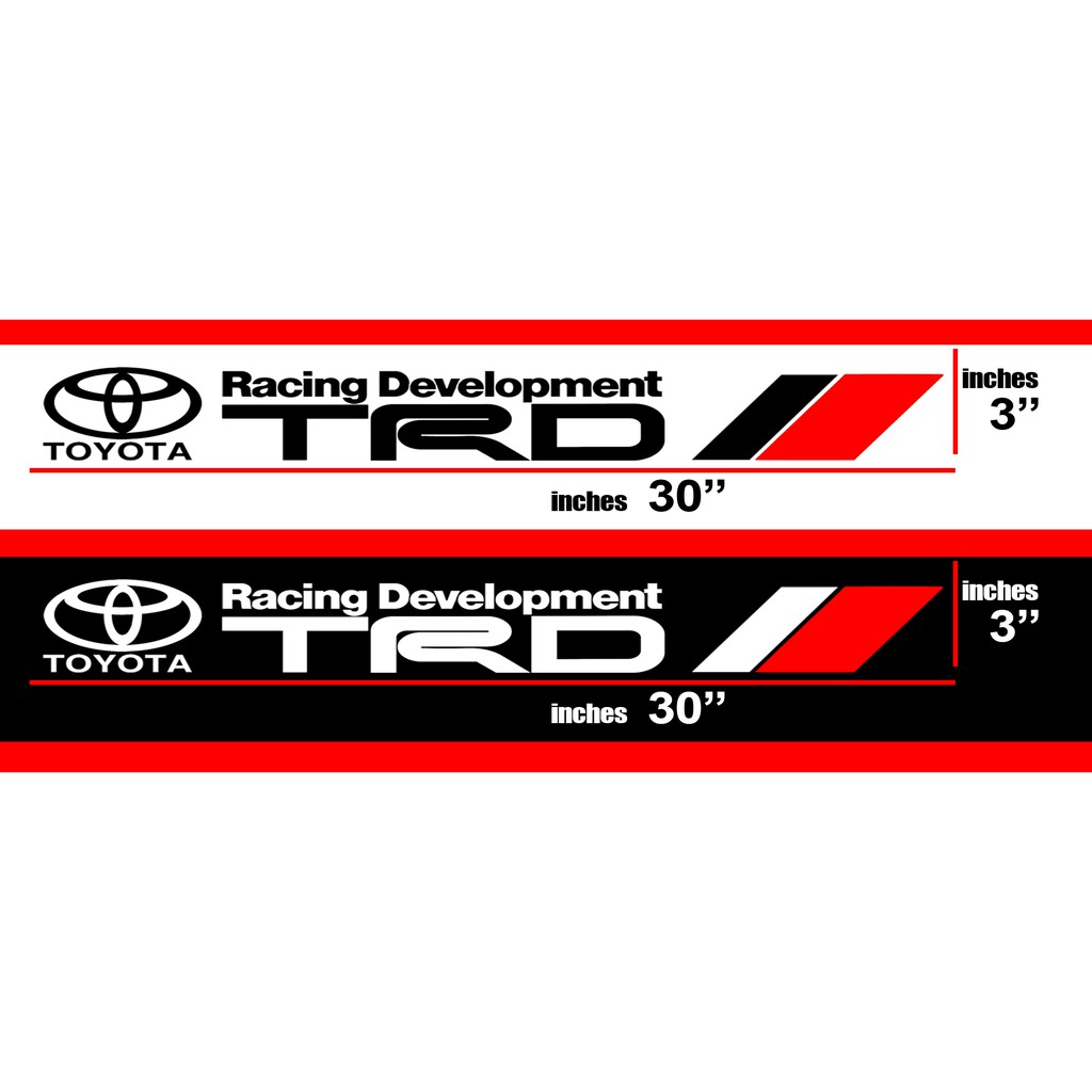 TRD toyota Racing developemnt stickers 2pcs FREE 4 pcs Small Trd ...
