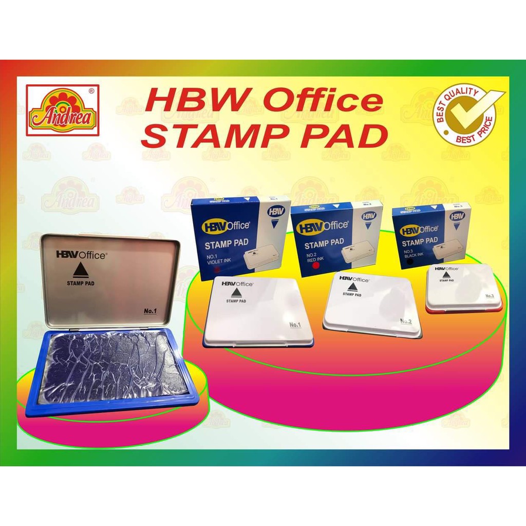HBW Office Stamp Pad in different colors | Shopee Philippines