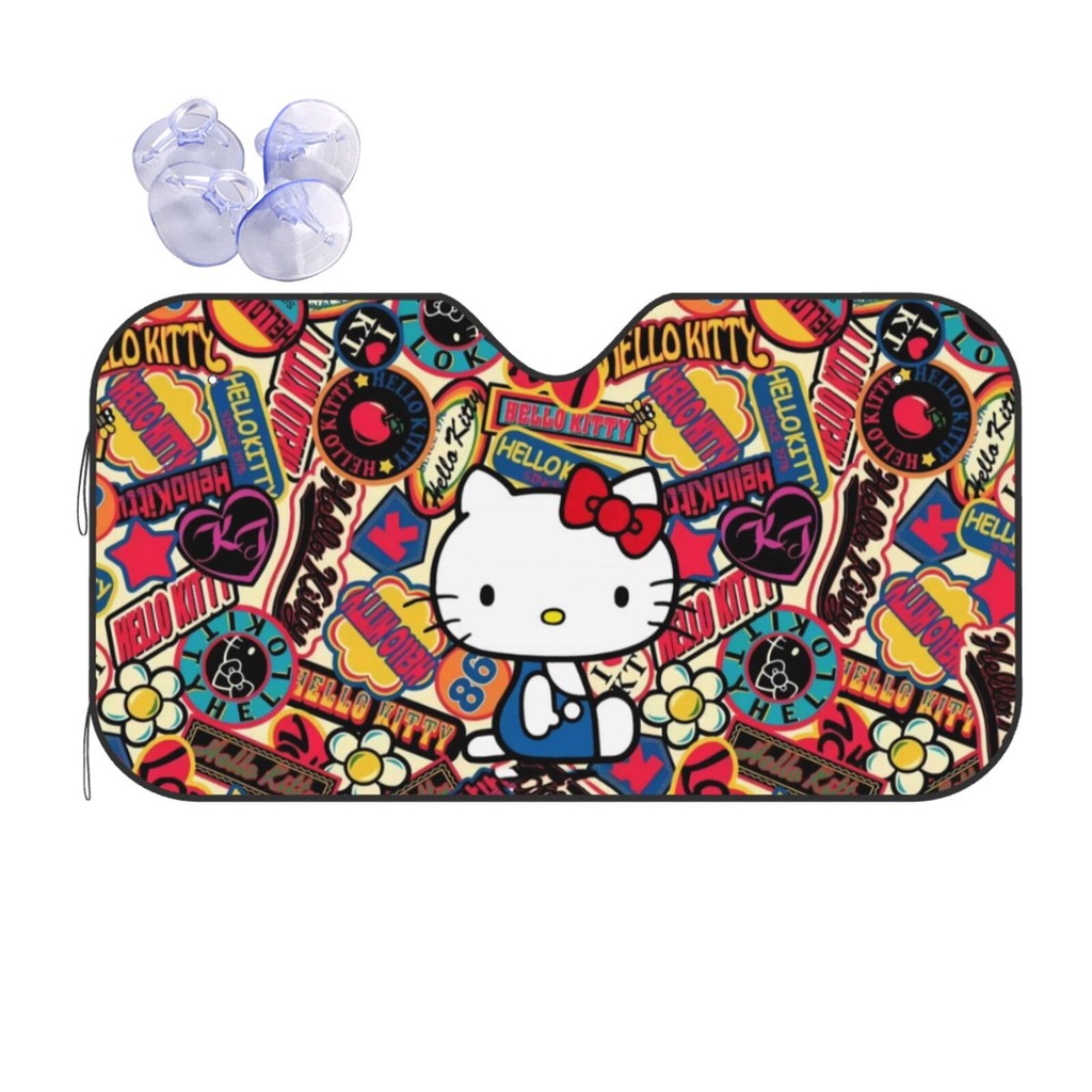 Sanrio Hello Kitty Car sunshade Foldable Car Windshield Sunshade Sun ...
