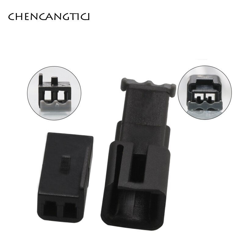 2 Sets 2 Pin Delphi Auto Electrical Cable Connector Plug Wiring 1.5 mm ...