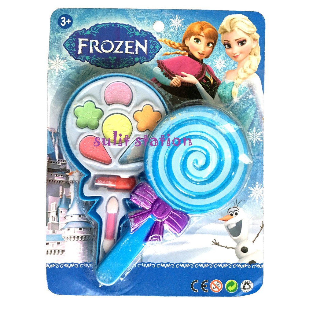 FROZEN ELSA ANNA GIRLS FASHION COSMETICS GLAMOUR VANITY KIT REAL MAKE ...