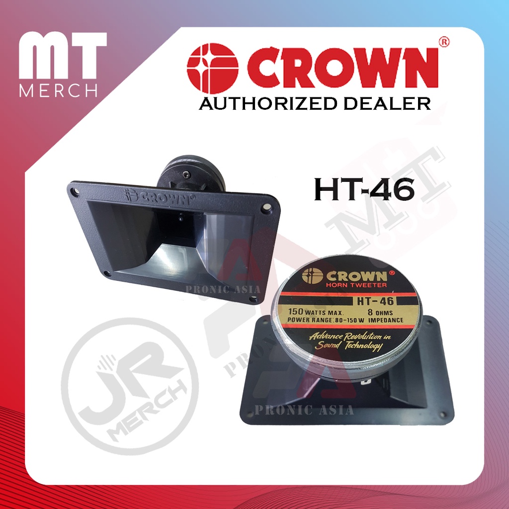 Crown (HT-46) 4x6" 150 watts 8 ohms Horn Tweeter Speaker with Free ...