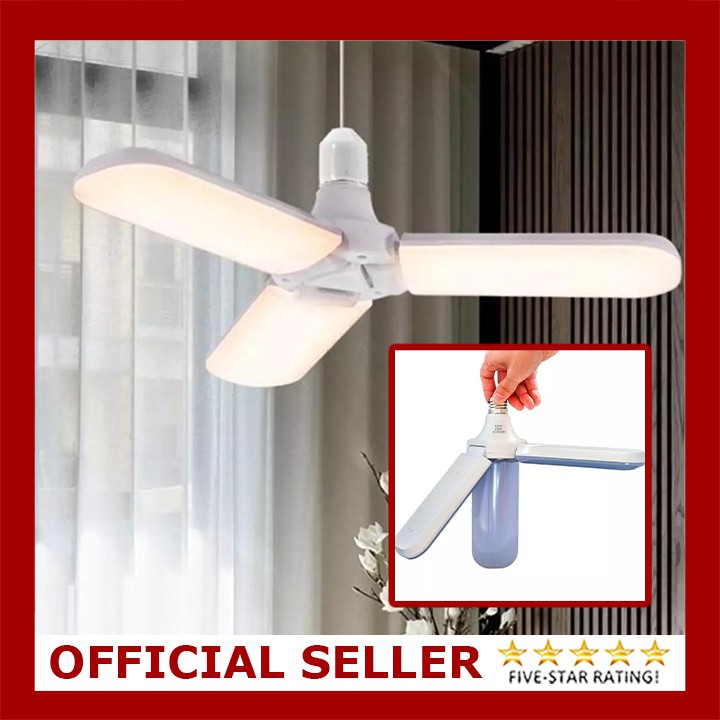 Super Bright Foldable Fan Blade Angle Adjustable Ceiling Lamp Home ...