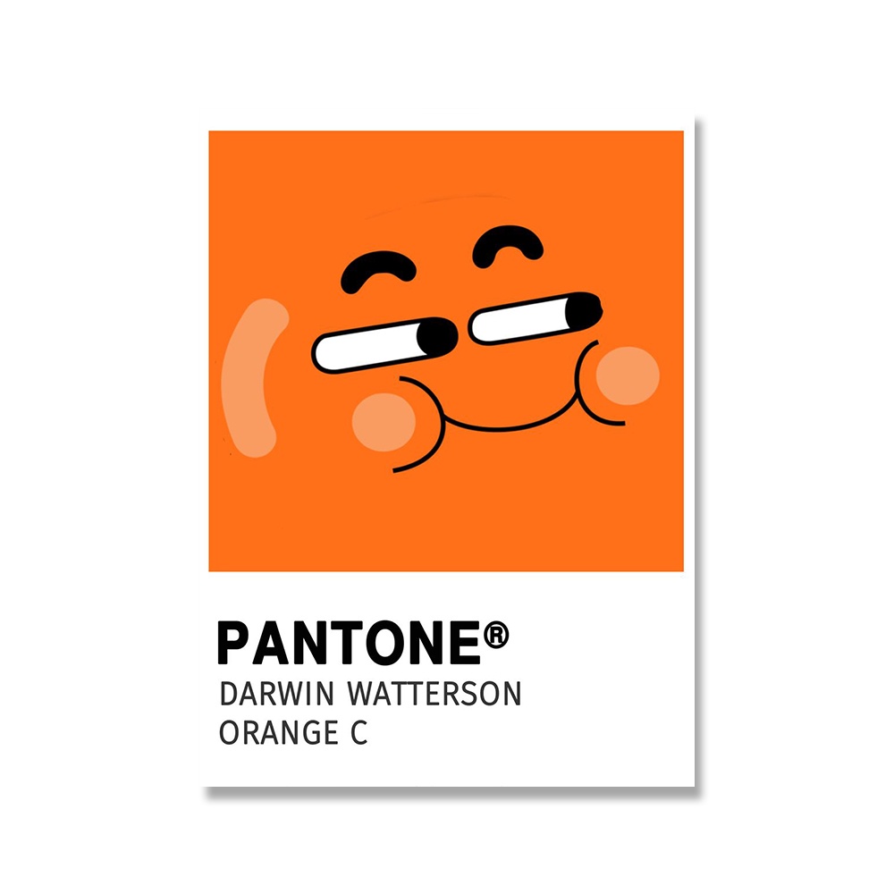 Pantone Color Wall Art Nursery Decor Poster Colorful Cartoon Expression ...