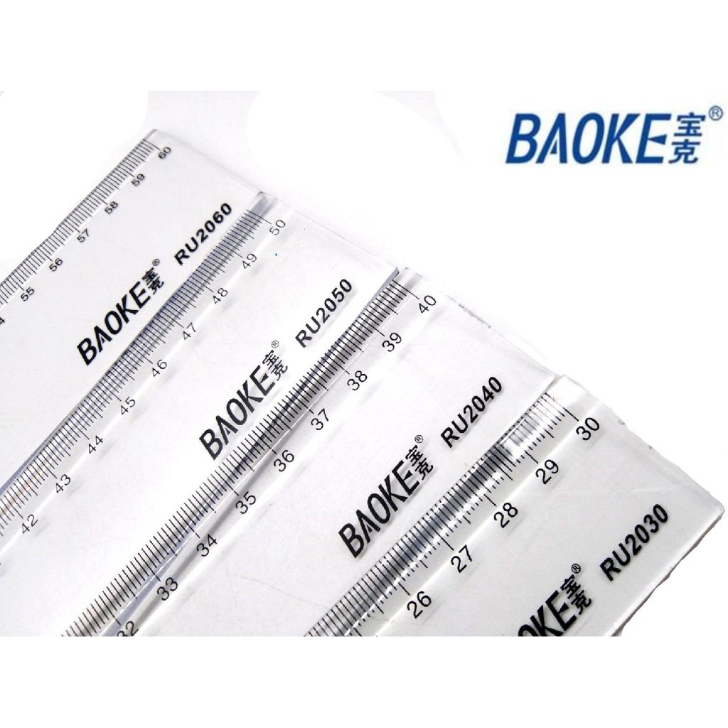 Baoke Plastic Ruler (Transparent) 50CM | Shopee Philippines