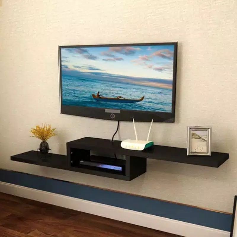 Tv Rack Minimalist Hanging tv Table Hanging Wall Mounted Floating Shelf ...