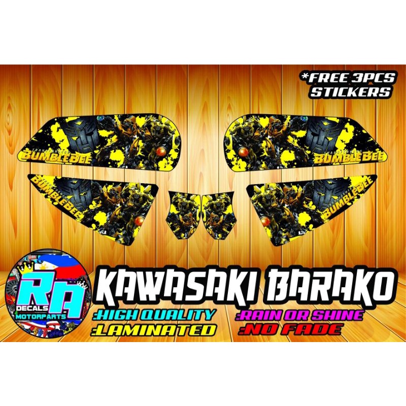 Kawasaki Barako Bumblebee and Transformer Decals | Shopee Philippines