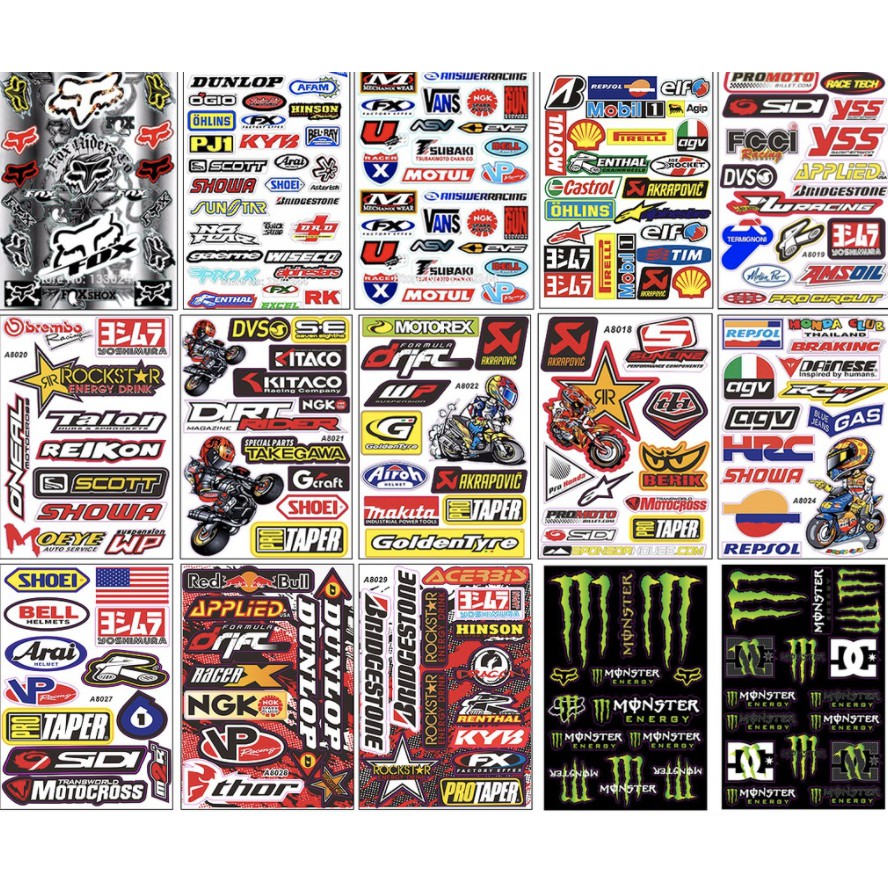 SUPER_X__MOTOR STICKER FOR MOTOR RANDOM DESIGN (NO CHOOSING DESIGN ...