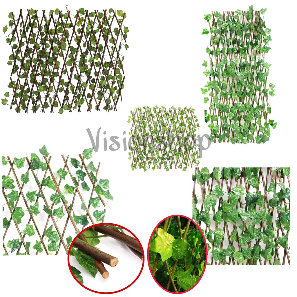 Folded leaves fence Ivy Hedge Privacy Screen, Expandable | Shopee ...