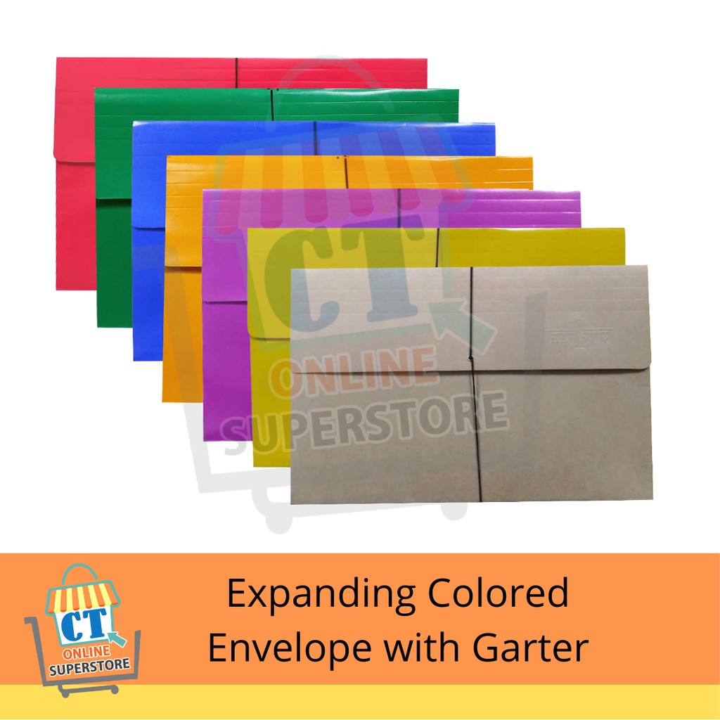 Expanding Colored Envelope with Garter Long PRICE PER 1PC PER COLOR ...