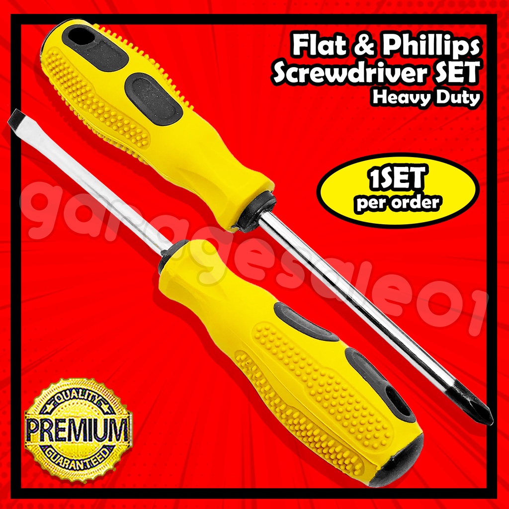 🟡**CLEARANCE** Flat Head & Phillips Screwdriver Screw Driver SET🟡 ...