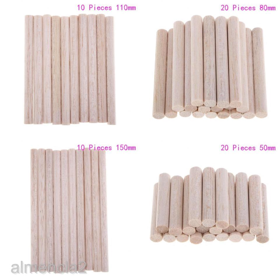 50/80/110/150mm Rustic Round Balsa Woodcraft Dowel Rod | Shopee Philippines