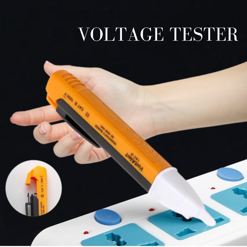 Non-contact Voltage Detector Tester with LED Light & Buzzer AC Electric ...