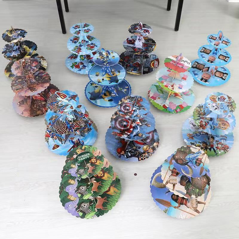 3layer character cupcake stand birthday party needs decoration party ...