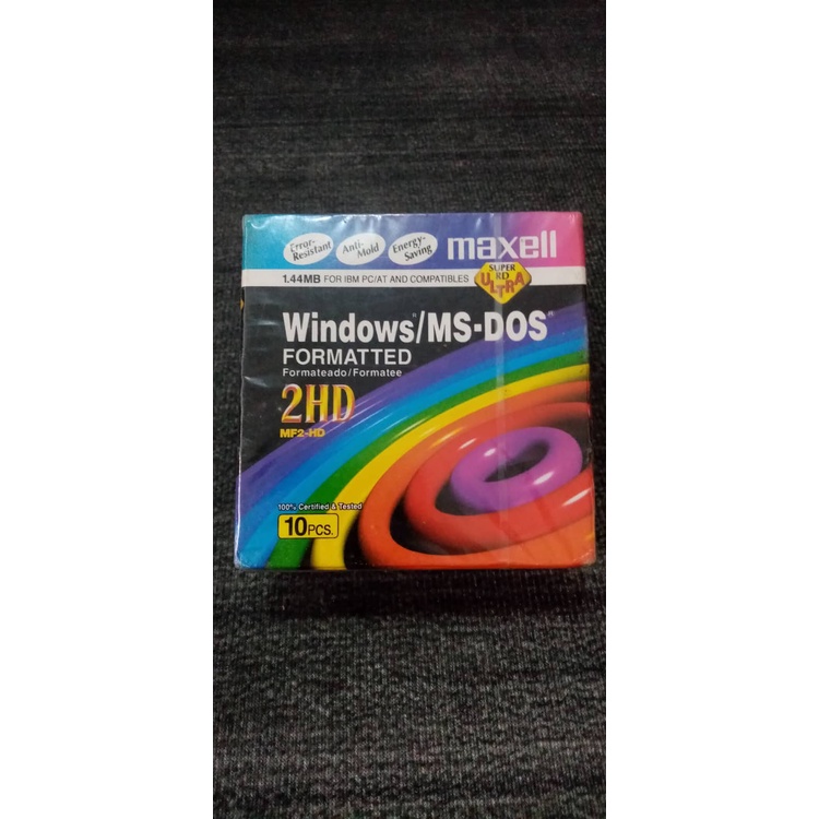 Floppy Diskette MAXELL 1.44MB BNEW SEALED in BOX of 10pcs | Shopee ...