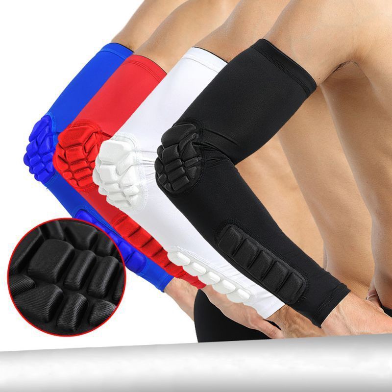 1PC Sports Elbow Pads Basketball Crashproof Honeycomb Elbow Support Arm ...